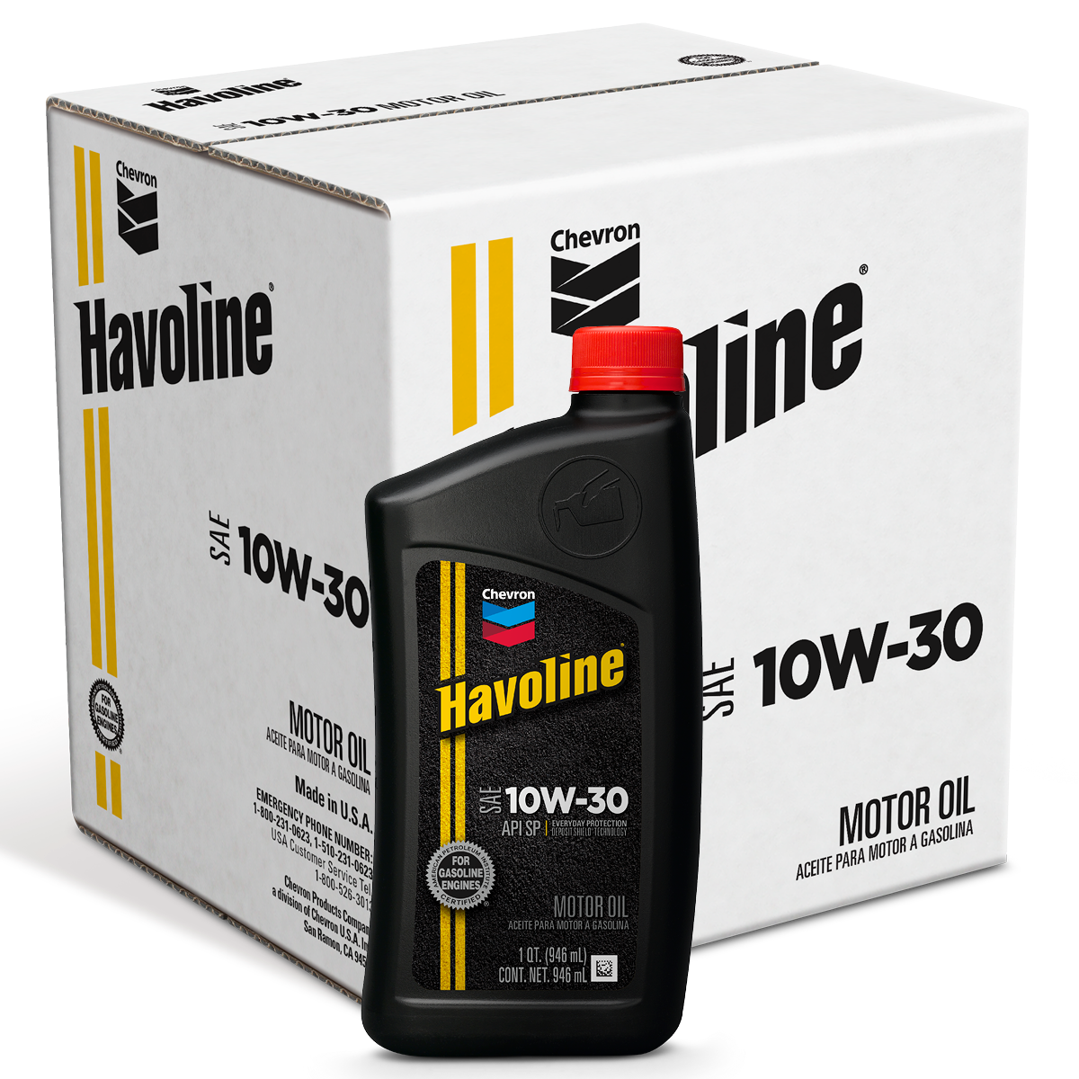 Chevron Havoline Motor Oil 10W-30 Quart Case 1 Quart - Kevil, KY ...